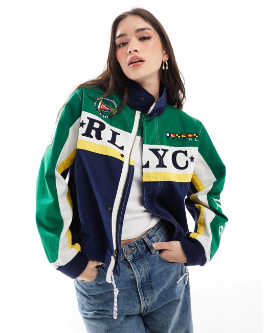 Polo Ralph Lauren Racing Jacket in Blue | Lyst