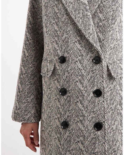 French Connection Double Breasted Formal Coat in Grey | Lyst UK