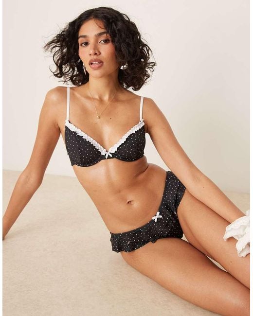 ASOS Gerri Underwire Bikini Top in Natural | Lyst UK