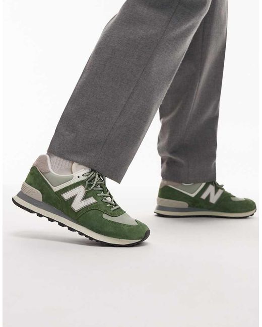 New Balance 574 Trainers in Green for Men | Lyst UK