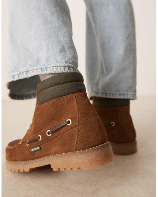 Barbour Tiller Lace-Up Boots in Natural for Men | Lyst UK