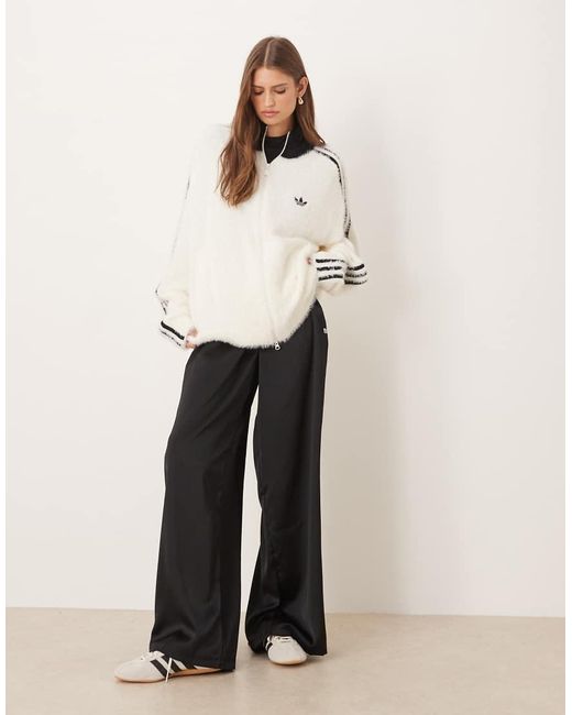 adidas Originals Classic Fuzzy Track Top in Natural for Men | Lyst UK