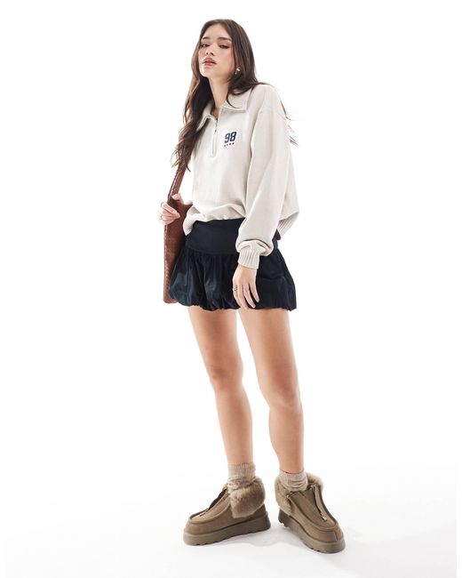 Hollister Puffball Mini Skirt in White | Lyst