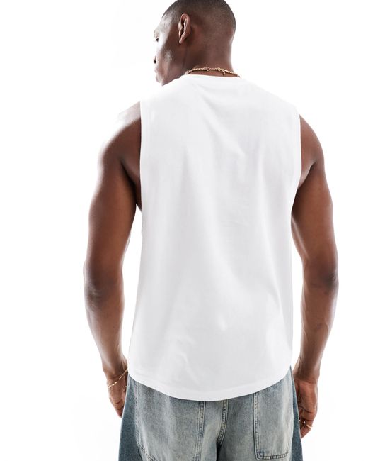 ASOS Standard Crew Neck Tank in White for Men | Lyst