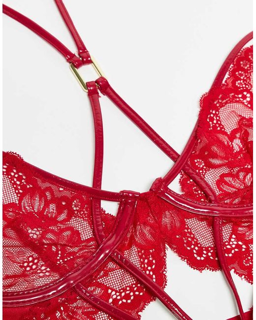 Ann Summers Adore Amour Crotchless Body in Red | Lyst UK