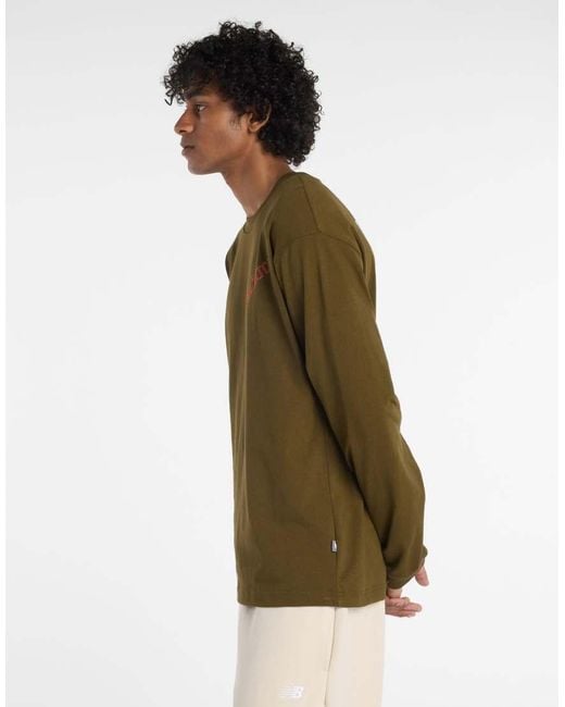 New Balance Athletics Runners Map Long Sleeve in Green for Men | Lyst UK