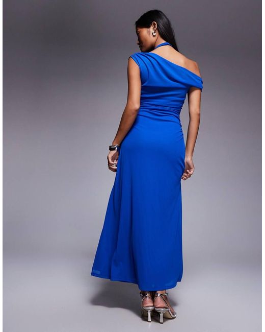 Forever New Petite Brooklyn Double Layered Mesh Midaxi Dress in Blue ...