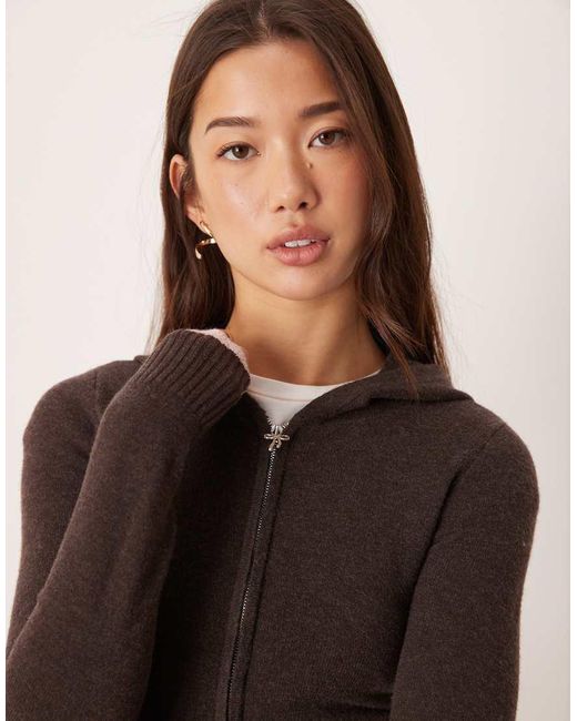 Hollister Gilly Hicks Lightweight Cable Knit Zip Sweater Co-ord in ...