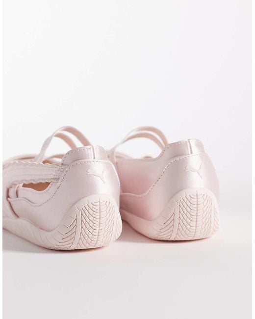 PUMA Speedcat Satin Ballet Flats in Pink | Lyst UK