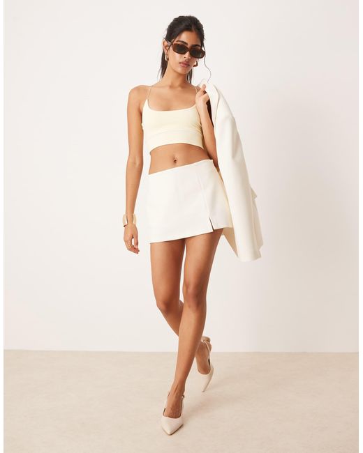 ASOS Pelmet Skort in White | Lyst