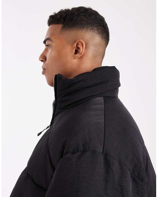 ASOS Oversized Puffer Jacket in Blue for Men | Lyst UK