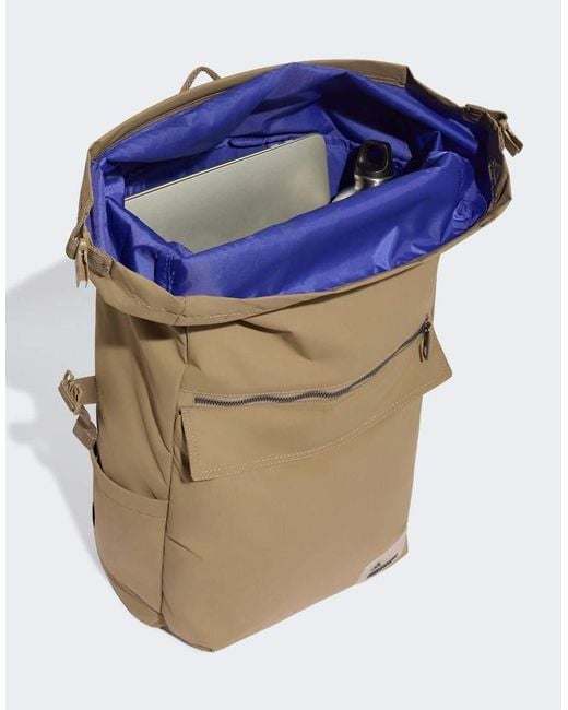 adidas Originals City Tech Roll Top Backpack in Natural | Lyst UK