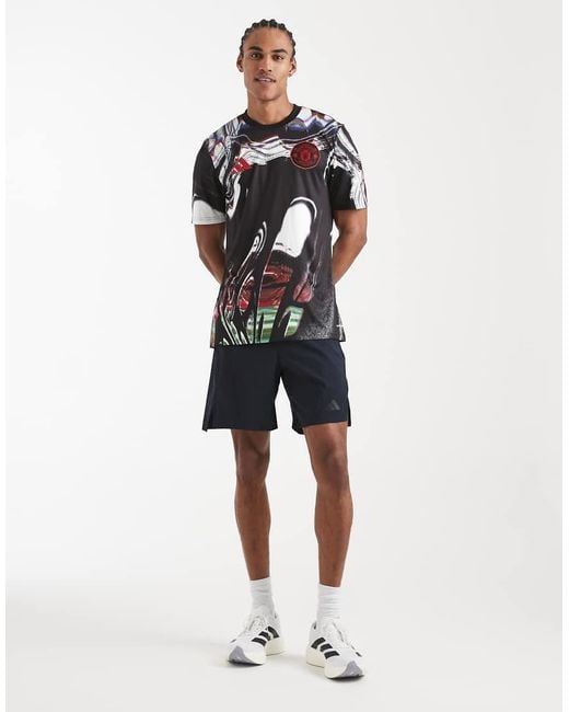 adidas Originals Manchester United 25/26 Pre Match Jersey in Blue for ...