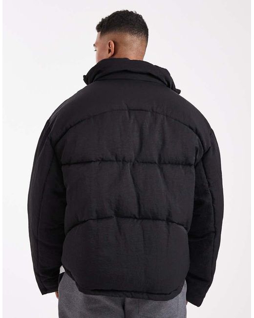 ASOS Oversized Puffer Jacket in Blue for Men | Lyst UK