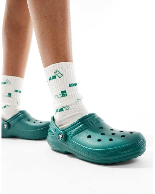Crocs™ Classic Lined Clog in Green | Lyst UK