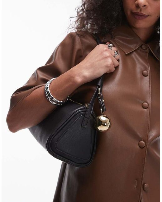 Mango Barrel Bag Charm Bag in Brown | Lyst UK