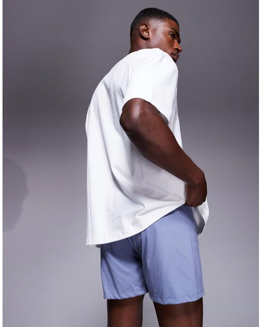 ASOS 2 Pack Jersey Boxer With Woven Patch in Blue for Men | Lyst