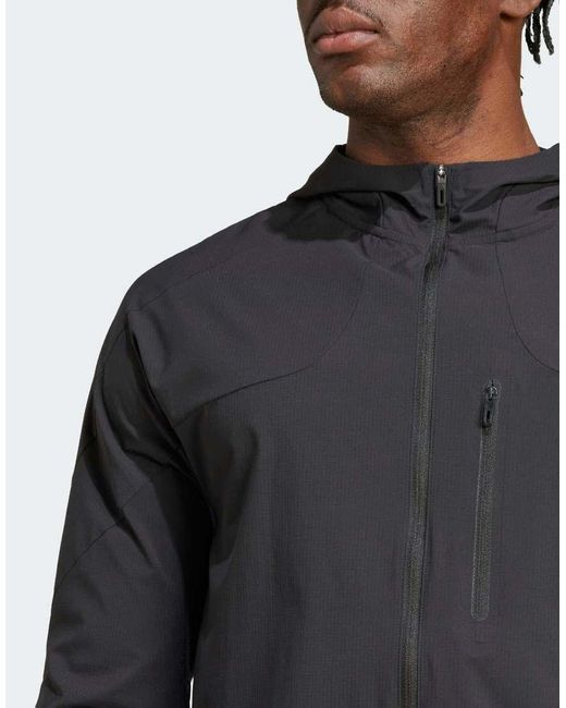 adidas Originals Adizero Running Jacket in Blue for Men | Lyst UK
