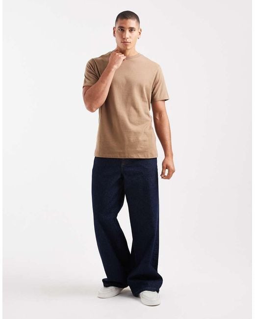 ASOS Essentials Crew Neck T-shirt in Blue for Men | Lyst UK