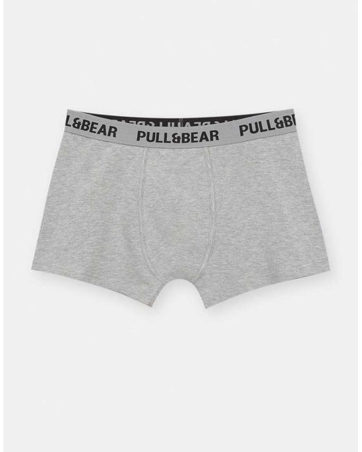 Pull&Bear Pack Of 3 Boxers in White for Men | Lyst UK