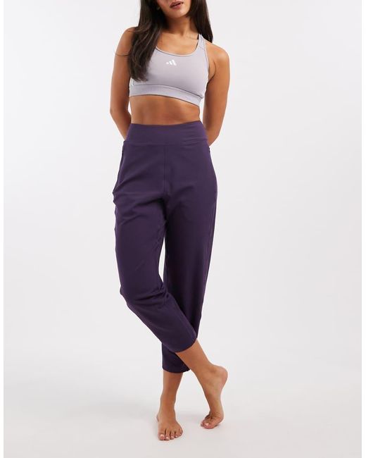 adidas Originals Adidas Training All Me Yoga Pants in Blue | Lyst UK