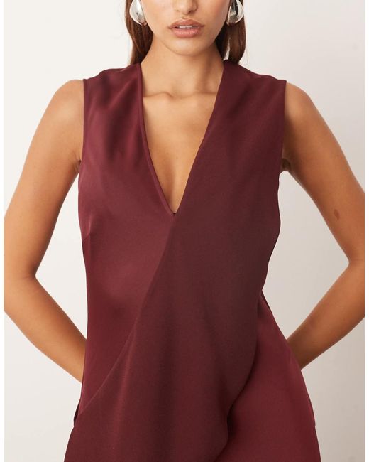 ARRANGE Contrast Panel Sleeveless Maxi Dress in Pink | Lyst UK