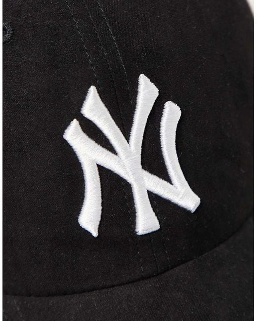 '47 Ny Yankees Clean Up Suede Look Cap in Black | Lyst UK