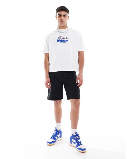 ASOS Boxy Oversized T-shirt With France Sport Graphic in White for Men | Lyst