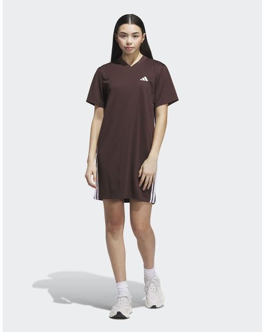 adidas Originals Sport Craft Shift Dress in Brown | Lyst UK