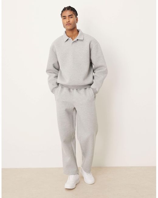 ASOS Heavyweight Oversized jogger in Gray for Men | Lyst