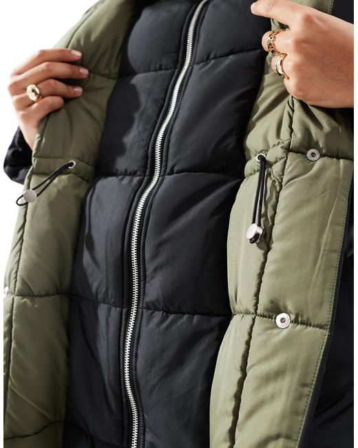 French Connection Double Front Puffer Jacket in Black | Lyst