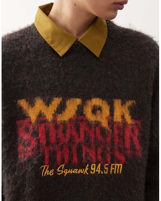 Reclaimed (vintage) X Stranger Things Unisex Oversized Knit With Logo ...