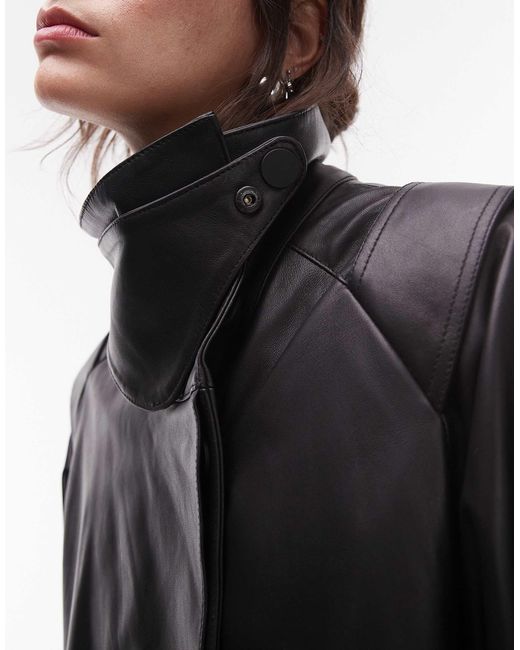 ASOS Deconstructed Leather Jacket in Black | Lyst