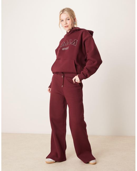 Tala Logo Wide Leg jogger in Red | Lyst