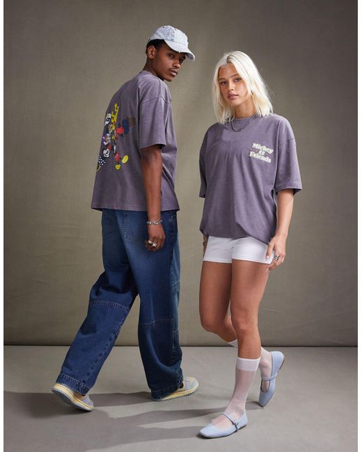 ASOS Disney Unisex Oversized T-shirt With Mickey Mouse & Friends Prints ...