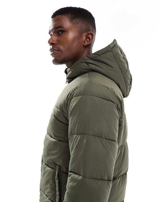 JJ Rebel Puffer Jacket With Hood in Green for Men | Lyst UK