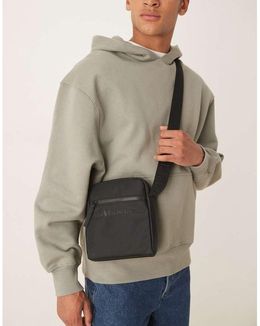 Polo Ralph Lauren Logo Nylon Large Crossbody in Natural for Men | Lyst UK