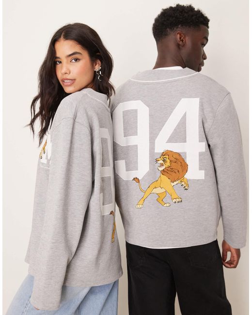 ASOS Disney Unisex Oversized Y Neck Sweatshirt With The Lion King ...