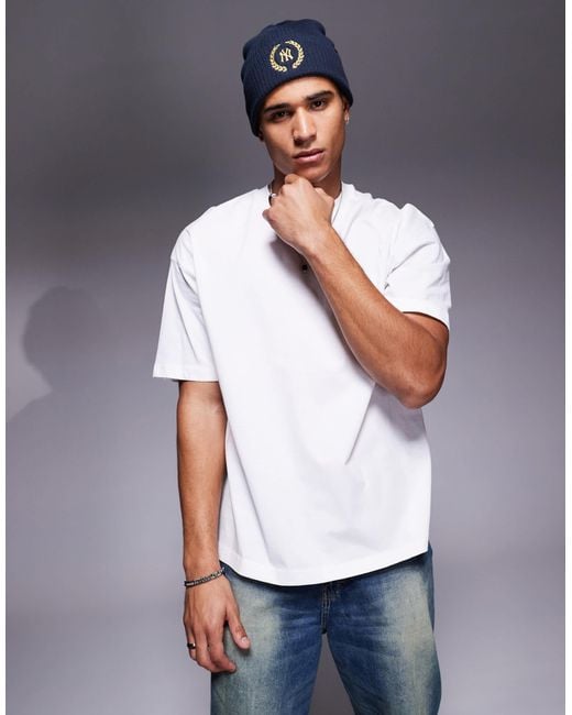 ASOS Boxy Oversized T-shirt With Front Chest Print And Back Print in ...