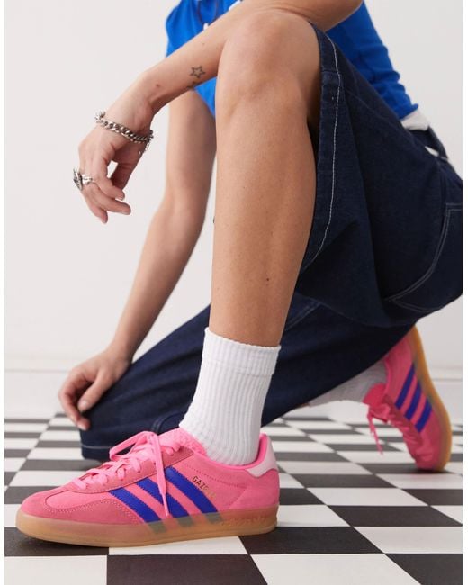 adidas Originals Gazelle Indoor Sneakers in Blue | Lyst