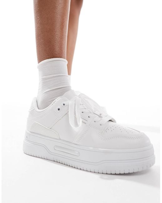 SEQWL Buzz Platform Trainers in White | Lyst