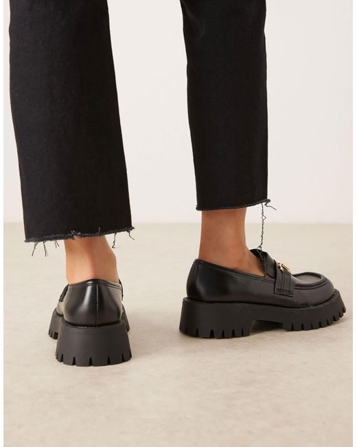 ASOS Masterpiece Chunky Loafer in Black | Lyst