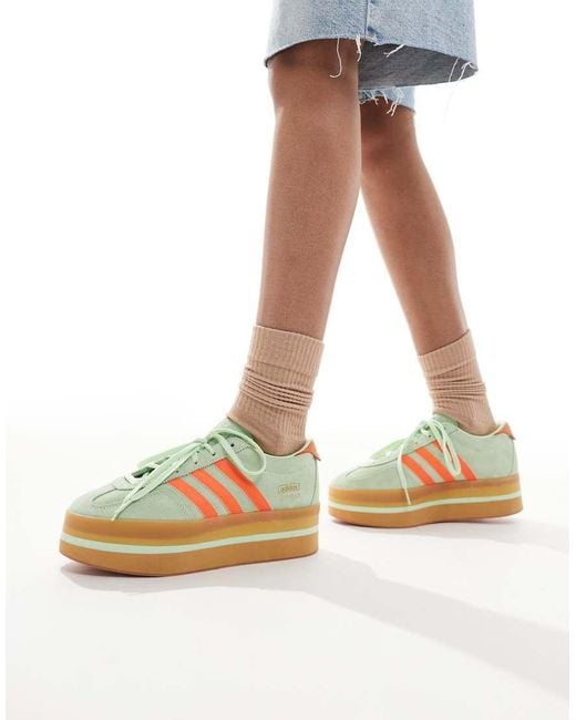 adidas Originals Gazelle Stack Shoes in Metallic | Lyst UK