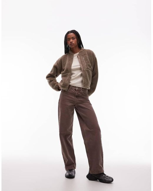 The North Face Extreme Pile Full Zip Borg Fleece Jacket in Brown | Lyst UK