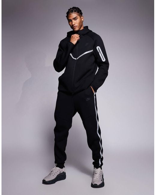 Nike Tech Fleece Reflective Sweatpants in Black for Men | Lyst