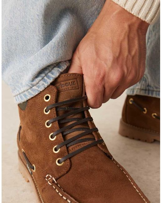 Barbour Tiller Lace-Up Boots in Natural for Men | Lyst UK