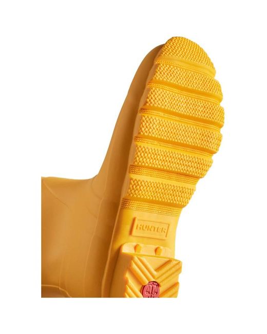 HUNTER Original Short Wellington Boots in Yellow | Lyst UK