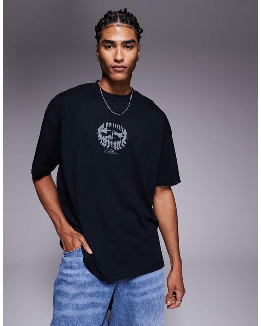 ASOS Oversized T-shirt With Celestial Graphic in Blue for Men | Lyst