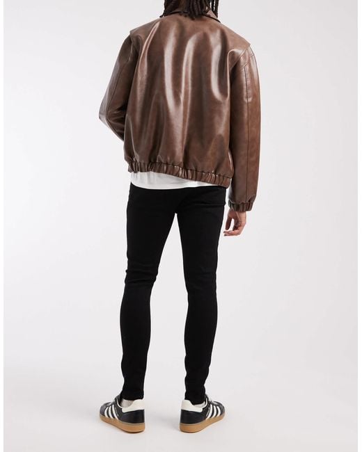 ASOS Spray On Jeans With Powerstretch in Black for Men | Lyst