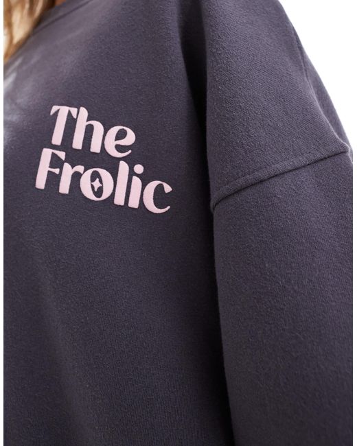 The Frolic X Bella Stovey Exclusive Logo Sweatshirt Co-Ord in Blue | Lyst